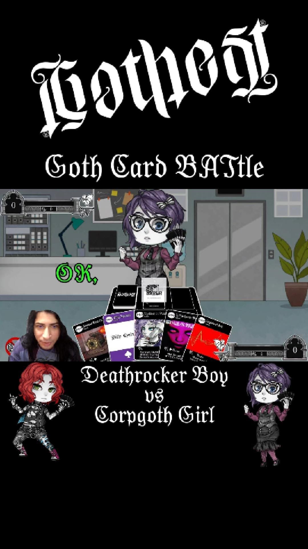 Deathrocker Boy vs Corpgoth Girl | Goth Card BATtle - Gothest