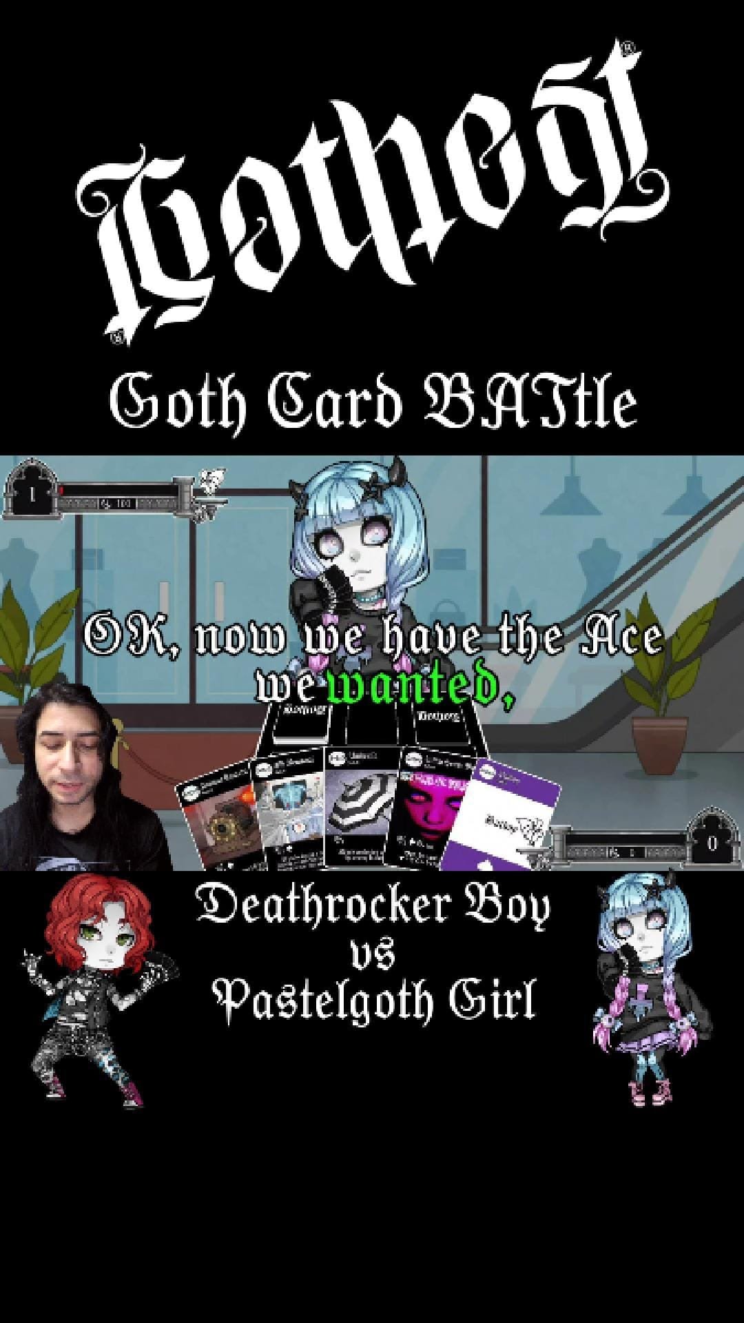 Deathrocker Boy vs Pastelgoth Girl | Goth Card BATtle - Gothest